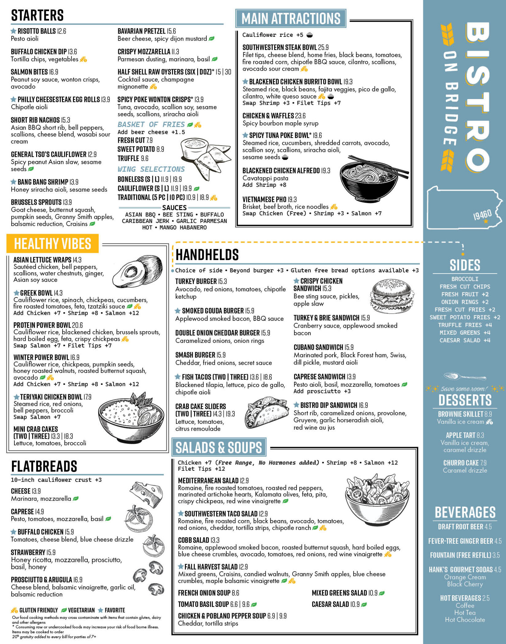 Food Menu | Bistro on Bridge | Restaurant & Beer Garden